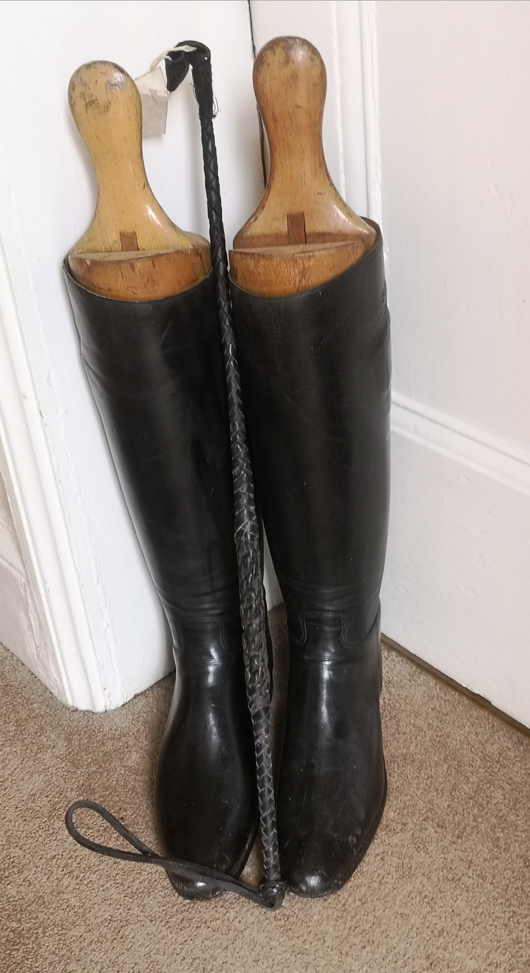 Antique Plaited Leather Riding Cane / Crop 29 - Etsy UK
