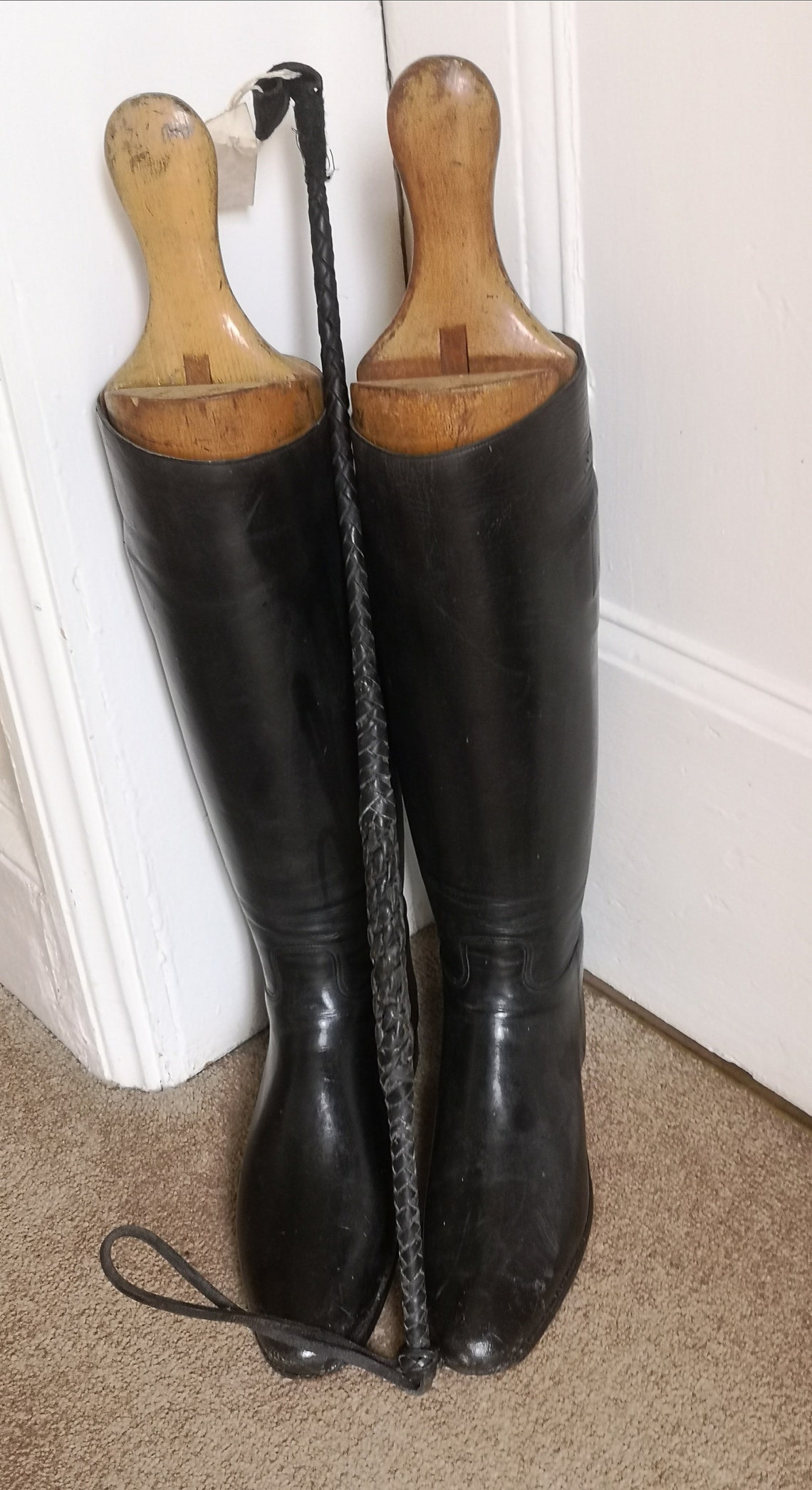 Antique Plaited Leather Riding Cane / Crop 29 - Etsy