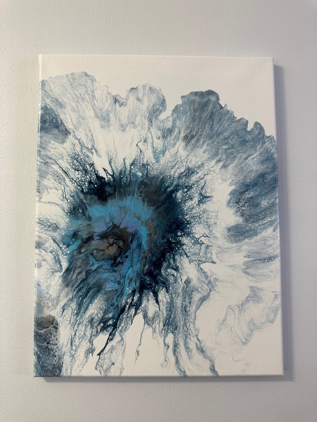 Abstract Wall Art, Modern Art, Monochrome, Original Canvas Painting ...