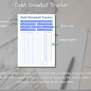 Debt Tracker Printable, Debt Calculator Printable, Debt Payment Tracker ...
