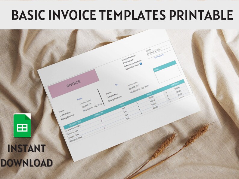 Simple & Minimalist Invoice Template Editableclean Invoice Design for ...