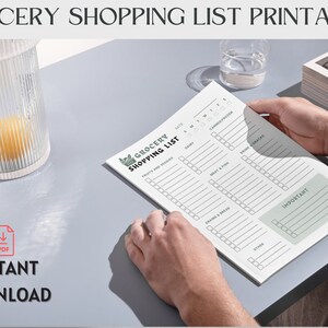 Grocery Budget Planner Spreadsheet Food List Chart Grocery List ...