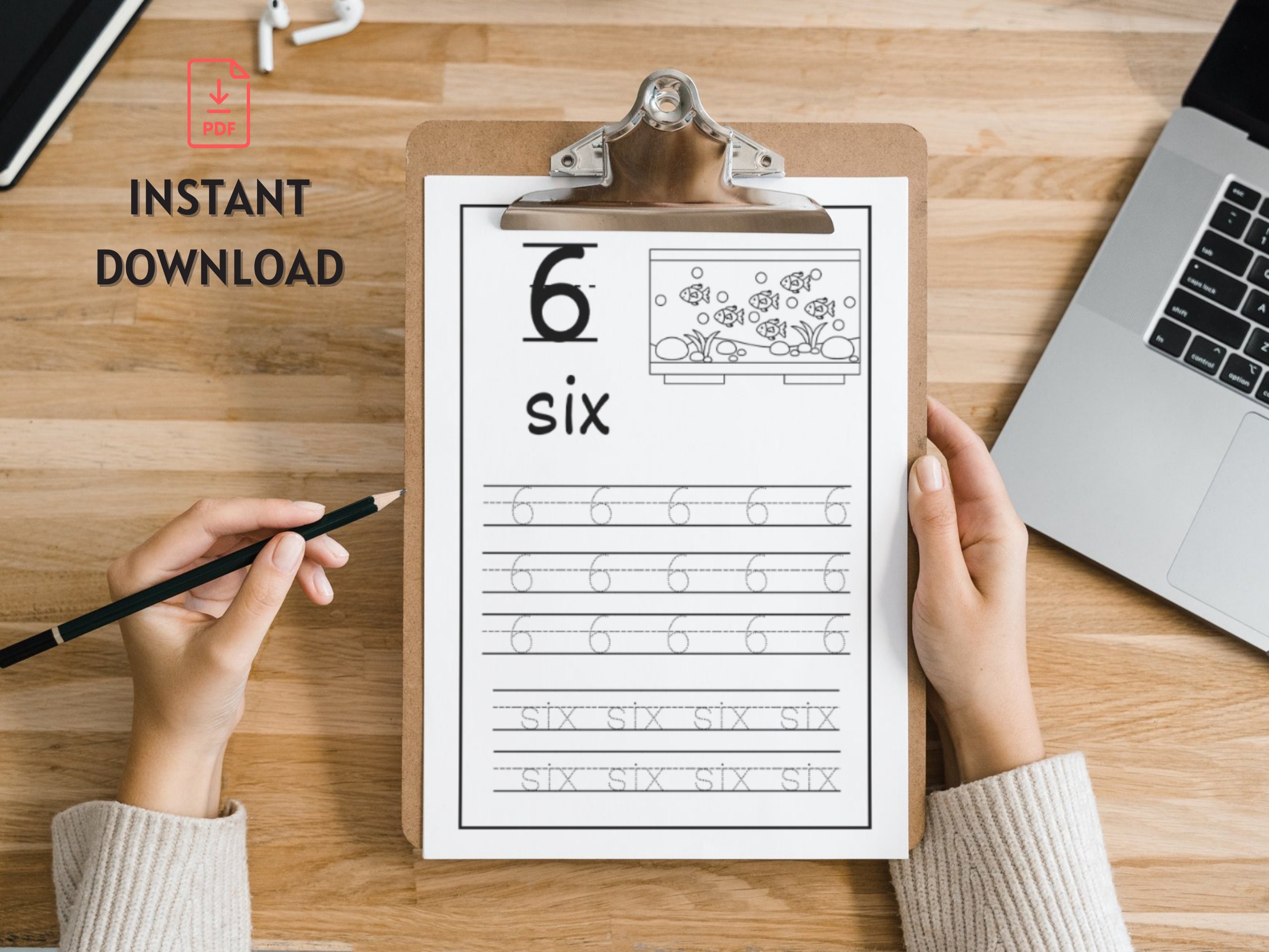 Number Tracing Worksheets Printable Counting Practice Preschool ...