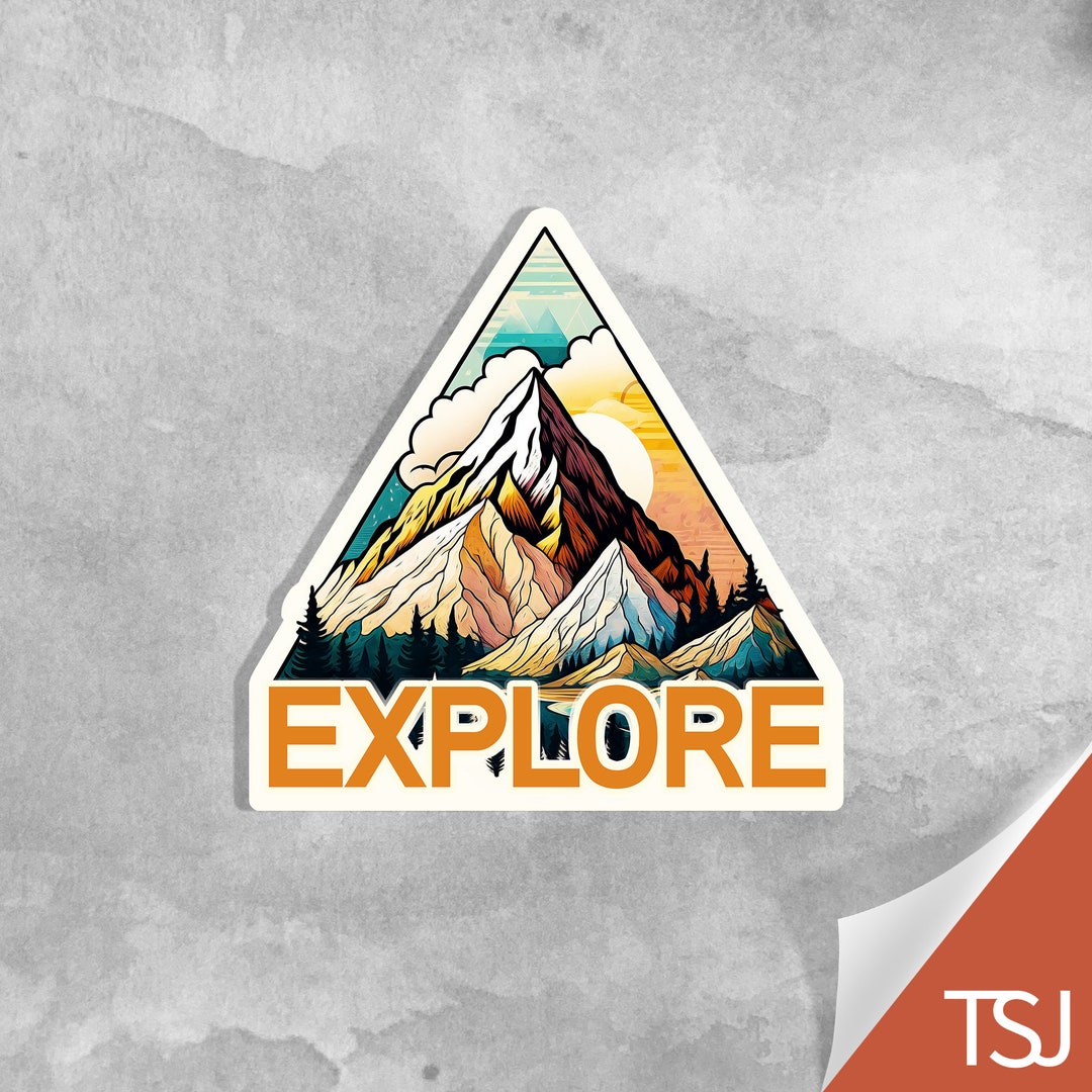Explore the Wilderness and Mountains Custom Die Cut Vinyl Decals Water ...