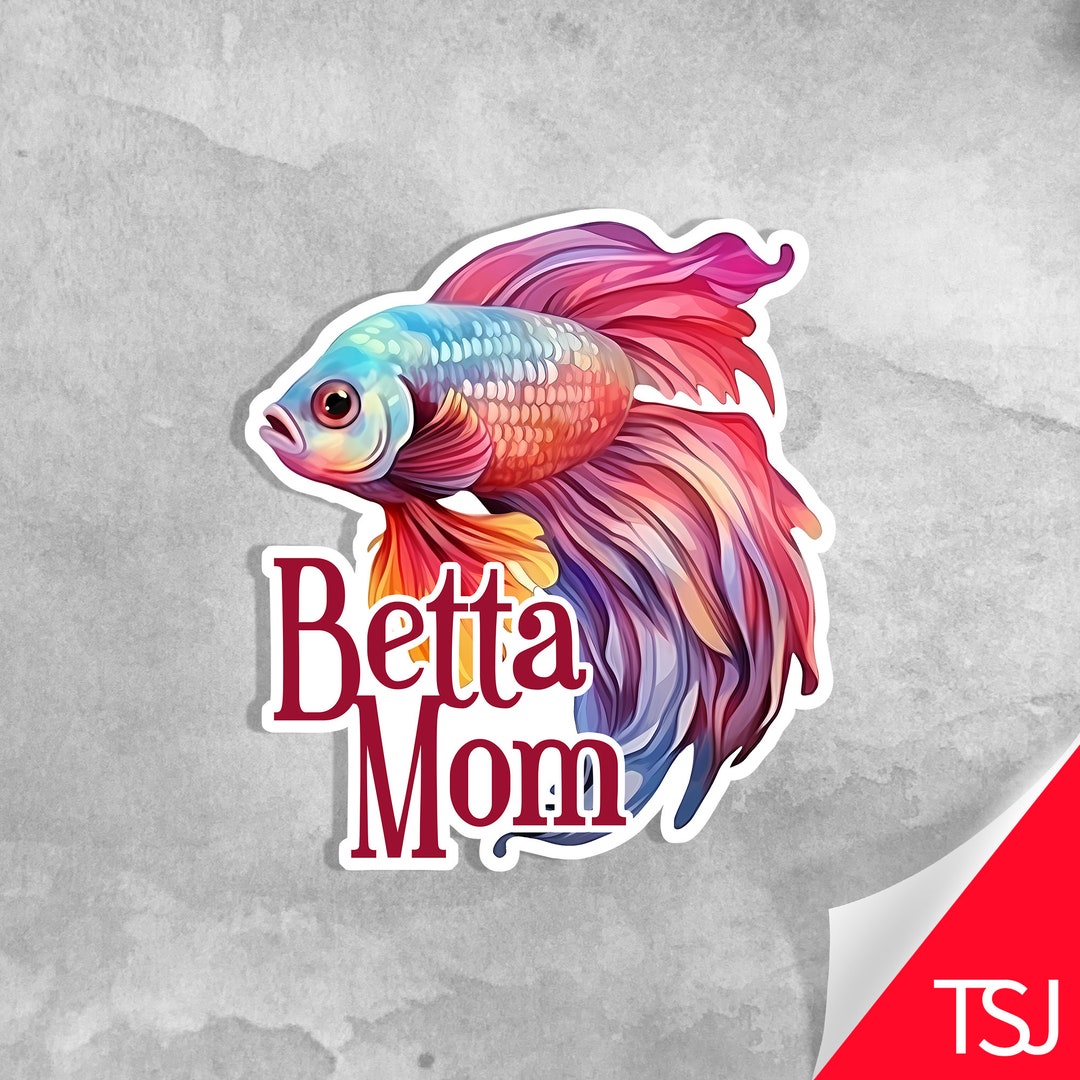 Betta Mom Custom Die Cut Vinyl Decals Water and UV Resistant - Etsy
