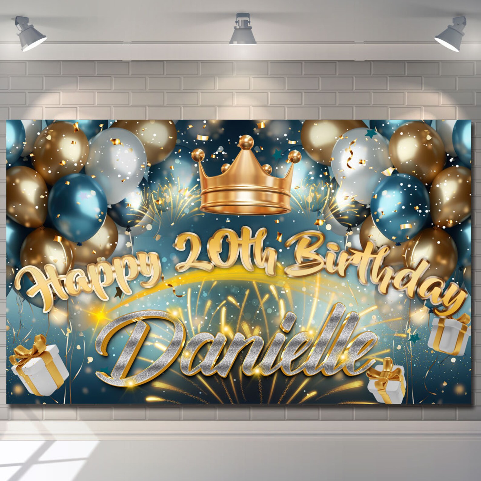 Personalised Happy Birthday Backdrop Background Banner Party Sign ...