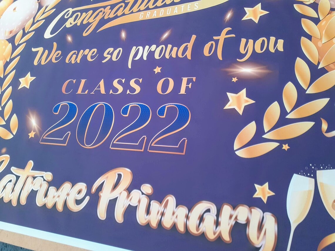 Personalised Graduation Background Photo Banner for Party Decoration ...
