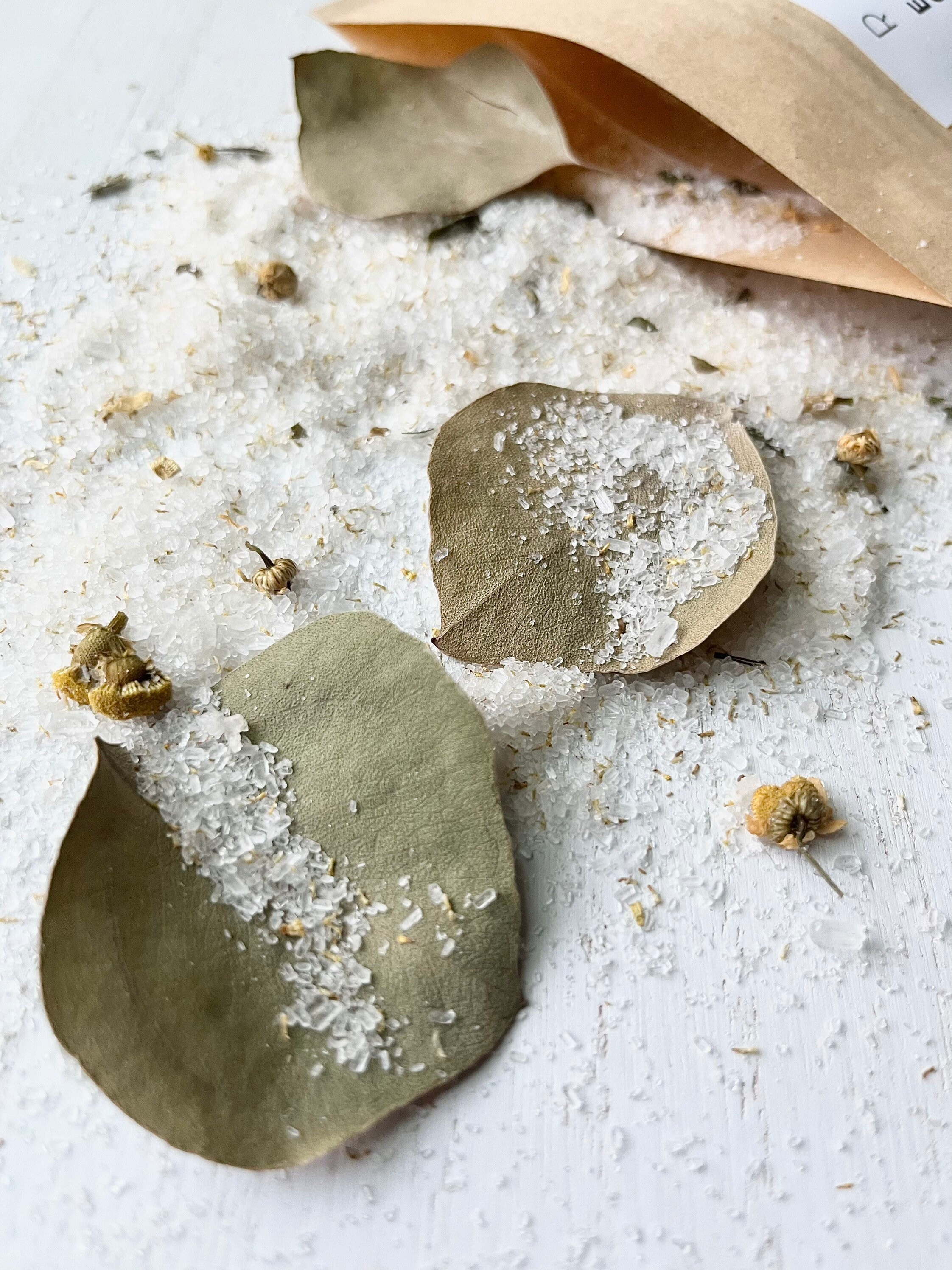 Botanical Bath Salt Packets // 5x7in // Set of 4 - Etsy
