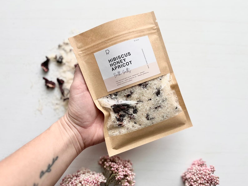Soothing Floral Bath Salt Packet // Individual 5x7inch Bags - Etsy