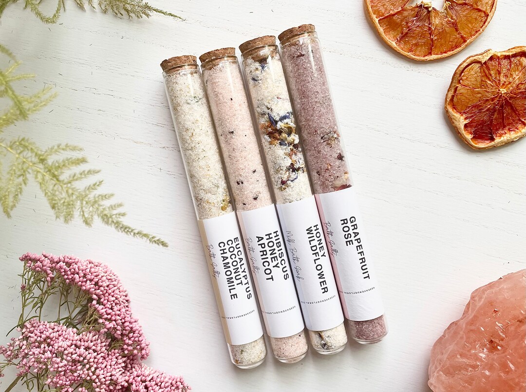 Botanical Bath Salts Tubes 7.9inches - Etsy