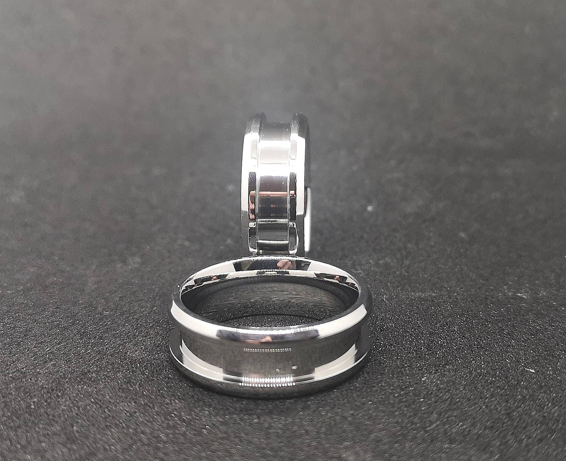 8mm/4mm Stainless Steel Ring Blank for Inlay 4mm Channel Ring Making ...