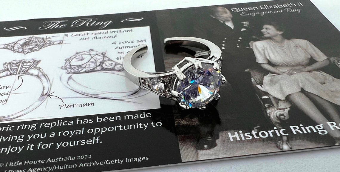 Queen Elizabeth II Engagement Ring Replica Historic Royal Ring - Etsy