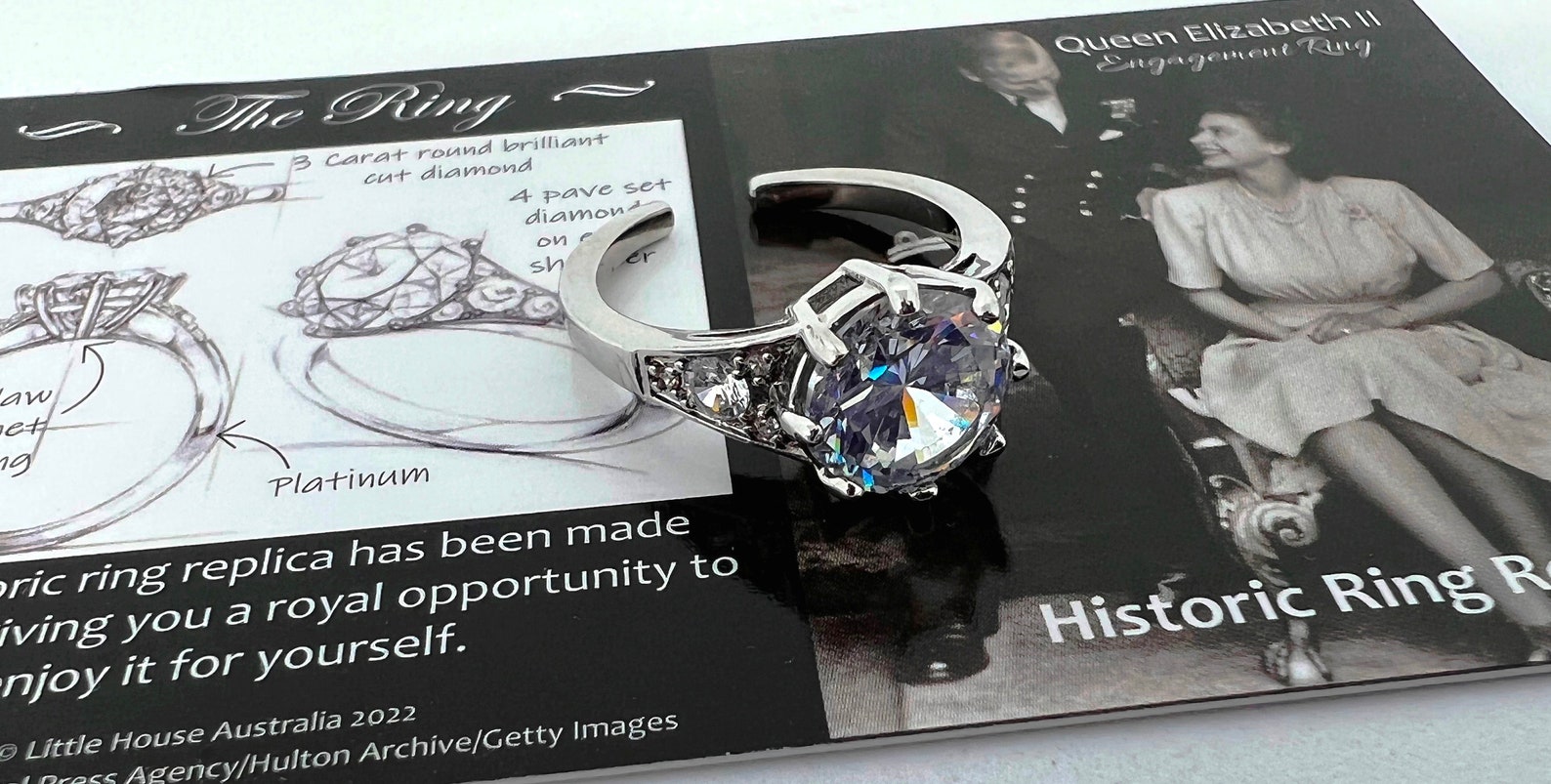 Queen Elizabeth II Engagement Ring Replica Historic Royal Ring - Etsy