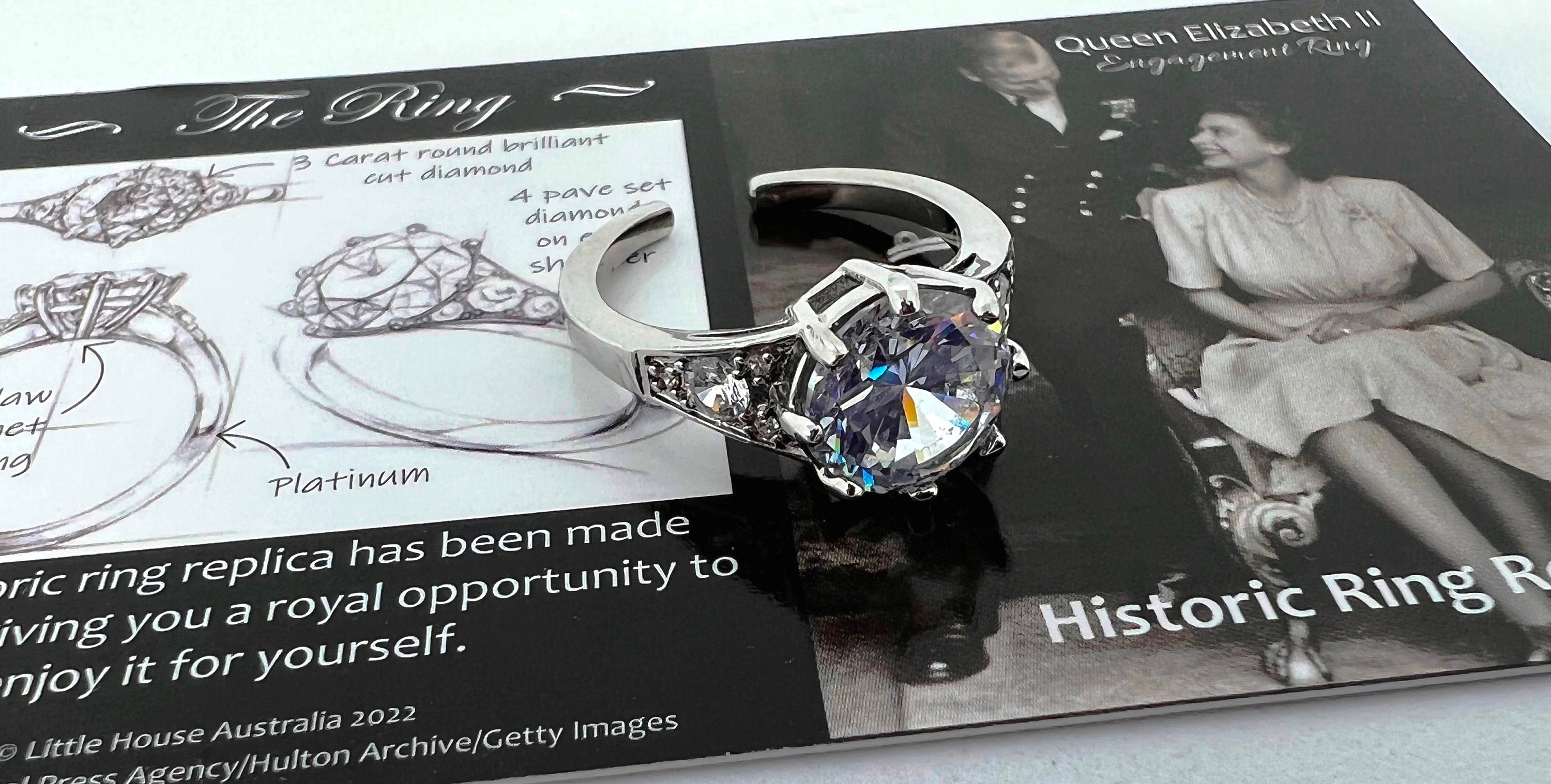 Queen Elizabeth II Engagement Ring Replica Historic Royal Ring - Etsy UK