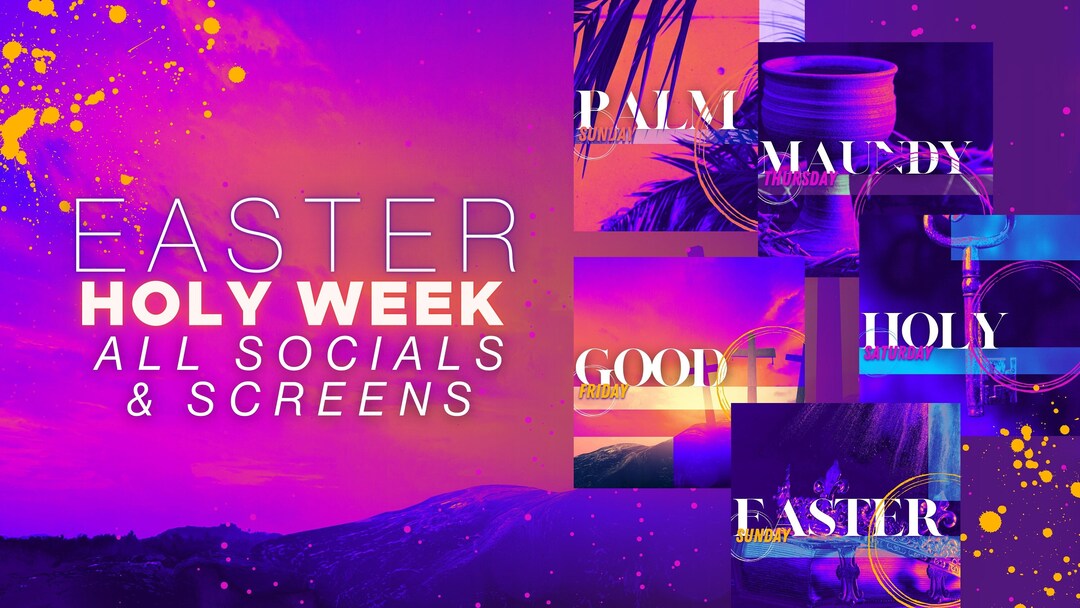Holy Week Ultimate Church Pack | Social Media Squares | Screens ...