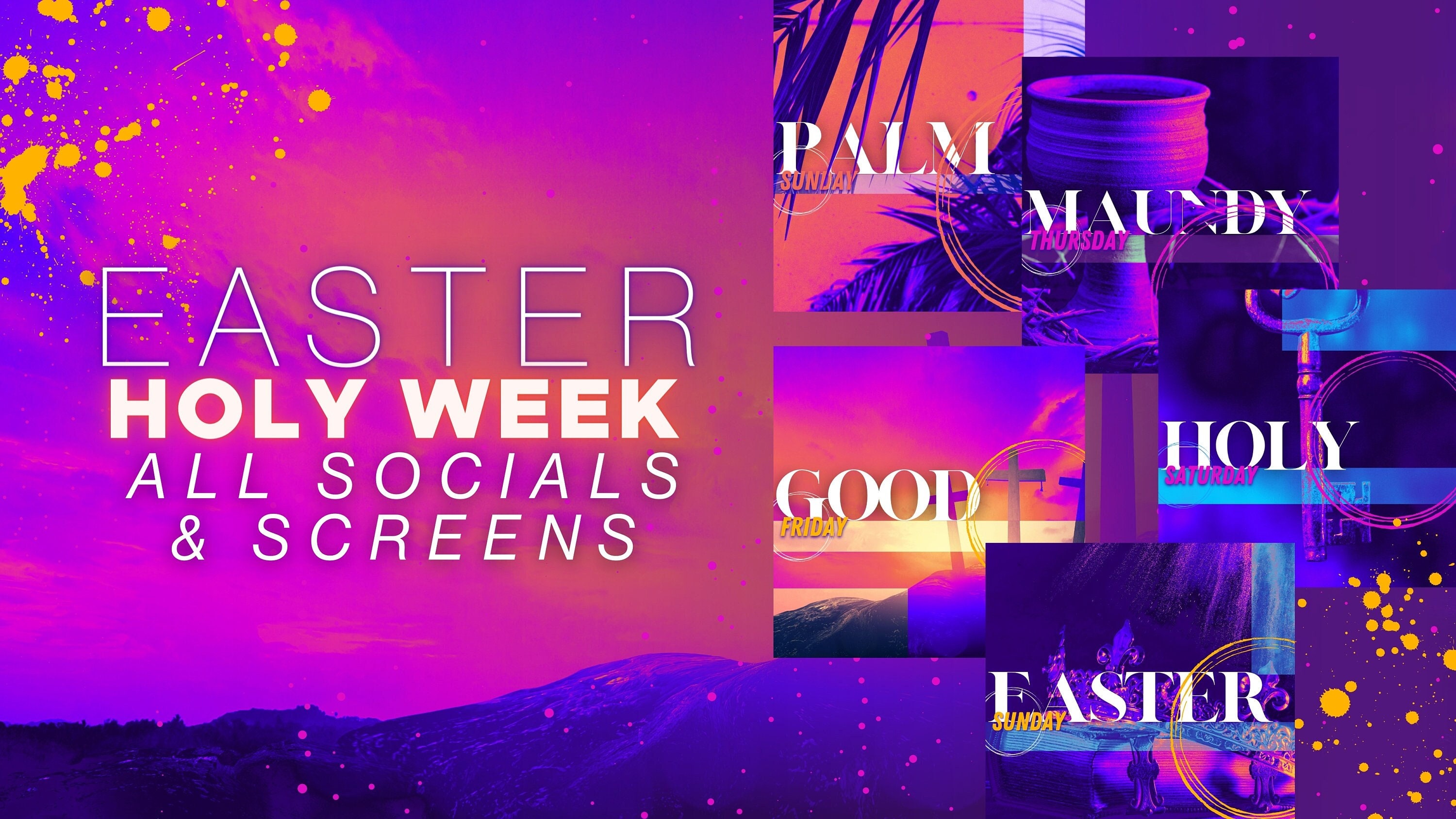 Holy Week Ultimate Church Pack | Social Media Squares | Screens ...