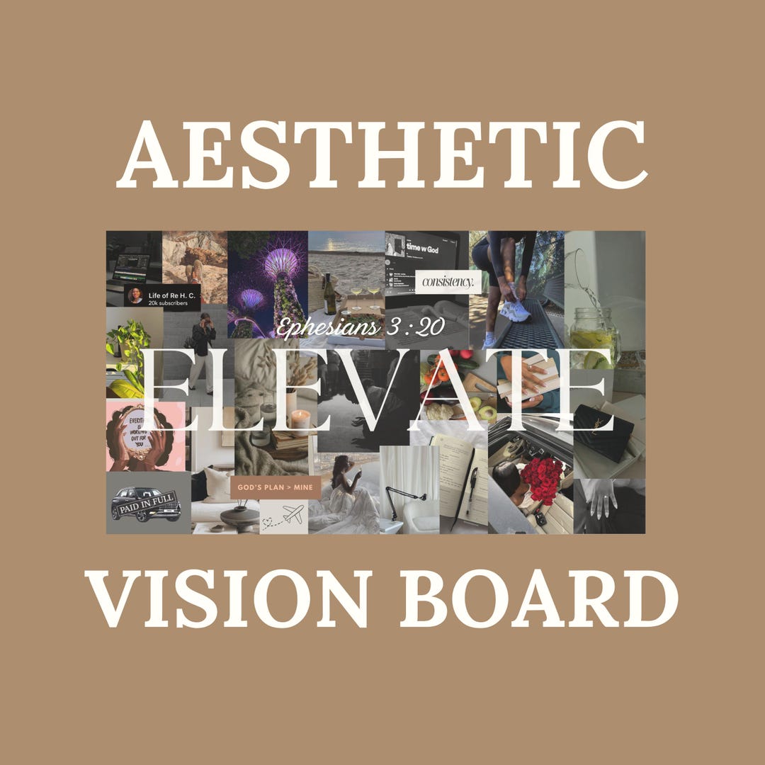 Vision Board Bundle - Aesthetic Vision Board, Vision Board Kit 2025 ...
