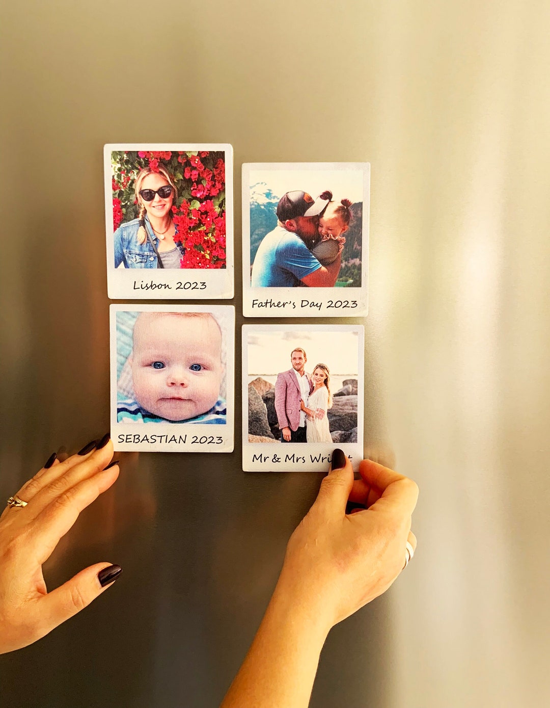 Fridge Magnets, Custom Photo Personalized Gift Printed on Wood Magnets ...