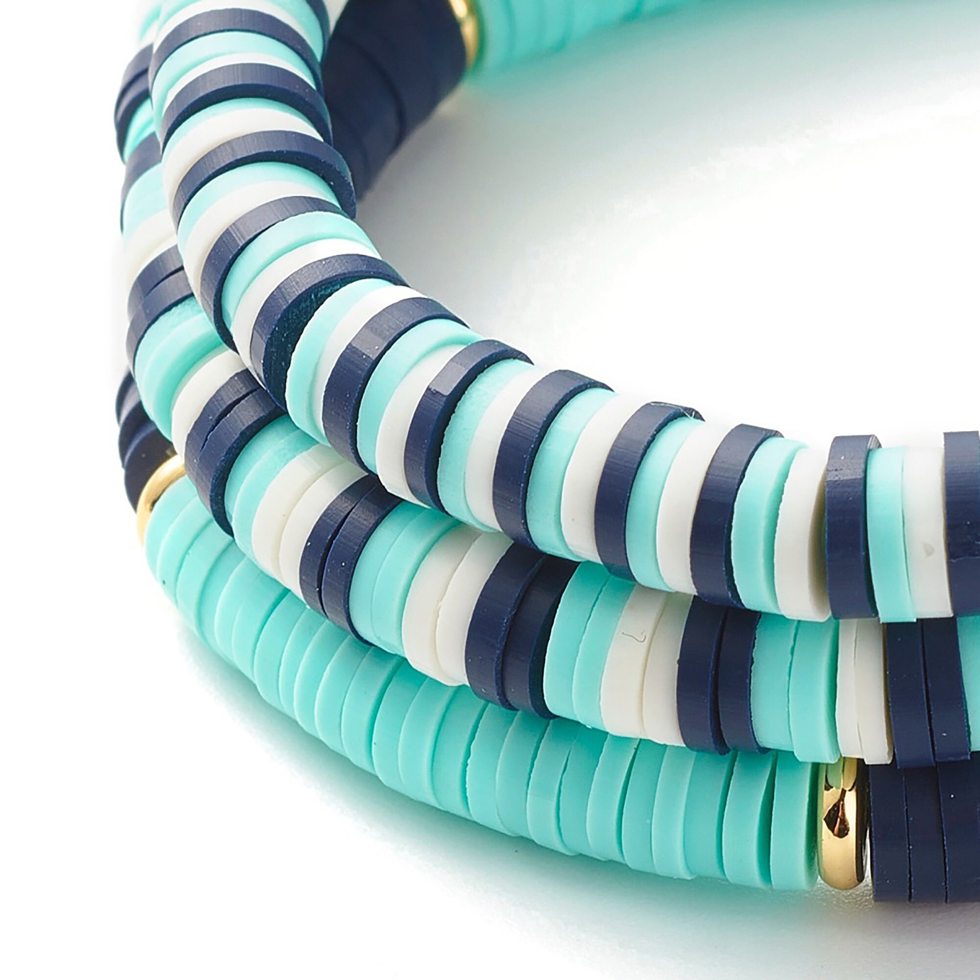 Stack of 3 Bracelets, Beaded Boho Bracelets for Women, Stretch Bracelet ...