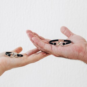 Matching Infinity Leather Bracelets: Personalized Couple Gift Set - Etsy