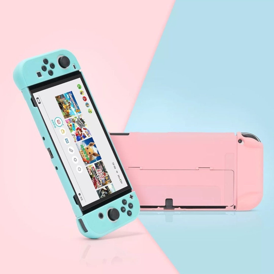 Nintendo Switch OLED Cute Pastel Pink and Blue Cover - Etsy