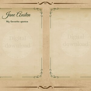 Jane Austen Vintage Quotes Book, Ephemera Words, Junk Journals ...