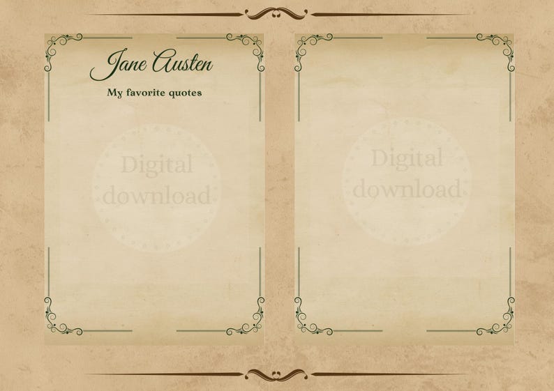 Jane Austen Quotes Printable: Vintage Ephemera for Junk Journals ...
