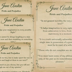 Jane Austen Vintage Quotes Book, Ephemera Words, Junk Journals ...