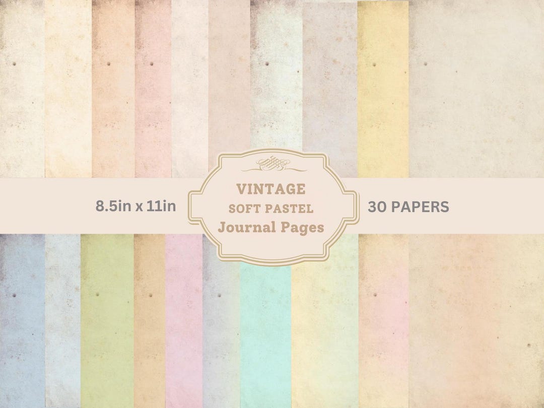 Soft Pastel Vintage Blank Old Paper ,junk Journal,dyed, Vintage ...