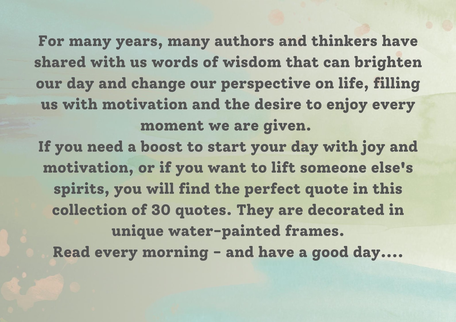 Positive Daily Quotes,watercolor Frame,daily Motivation Cards,printable ...