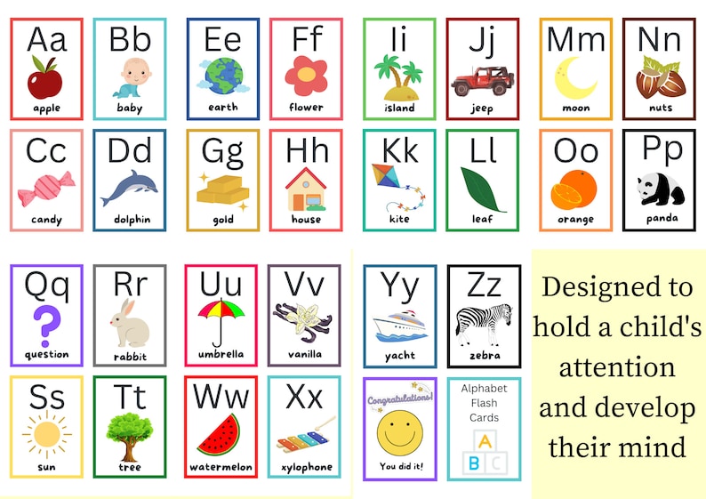 Alphabet Flashcards, Printable Flashcards, ABC Flashcards,preschool ...