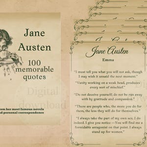 Jane Austen Vintage Quotes Book, Ephemera Words, Junk Journals ...