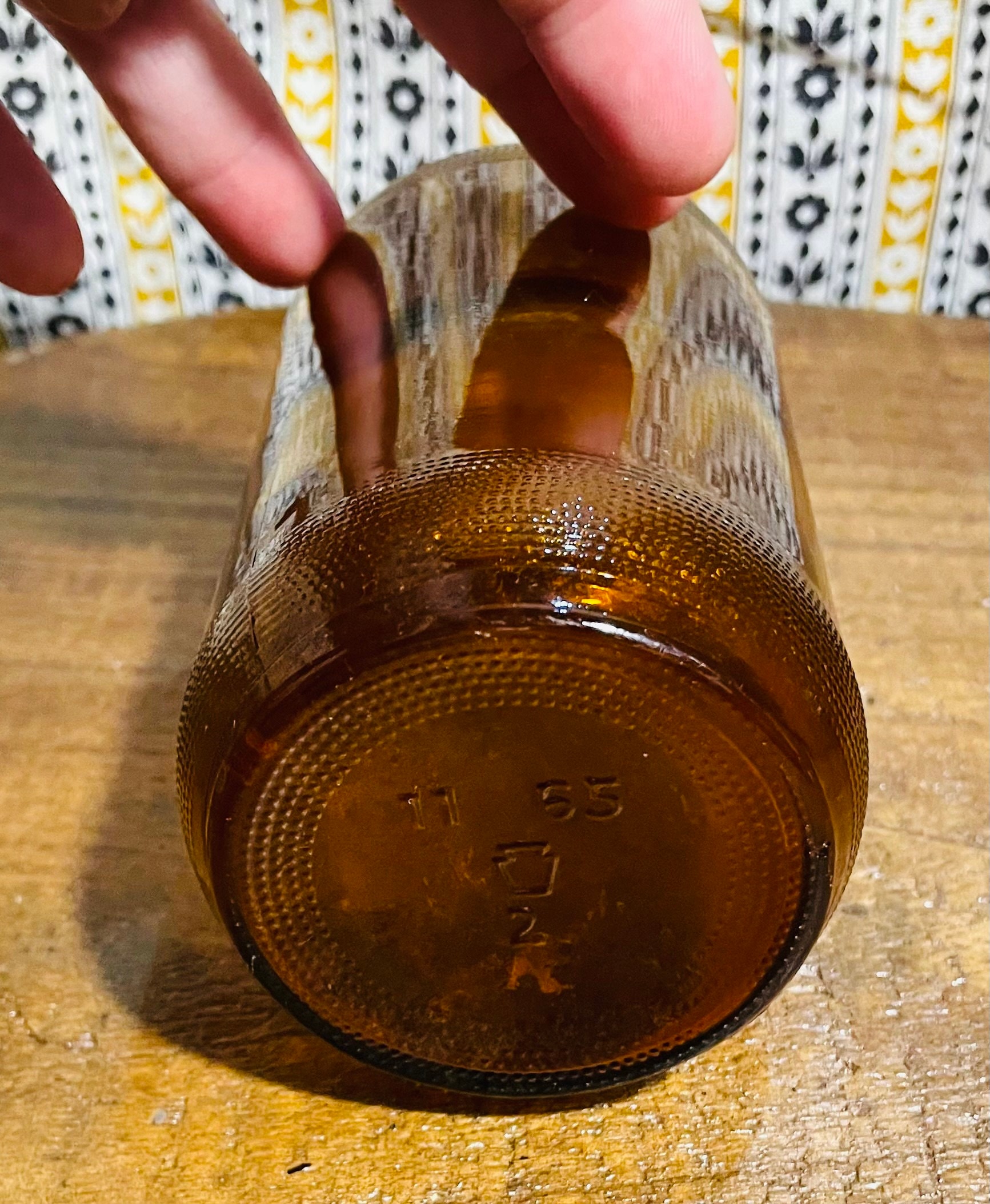 2 Vintage Amber Bottles - Etsy