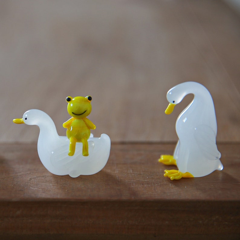 Handmade Glass Duck Keer Duck Desktop Ornament - Etsy