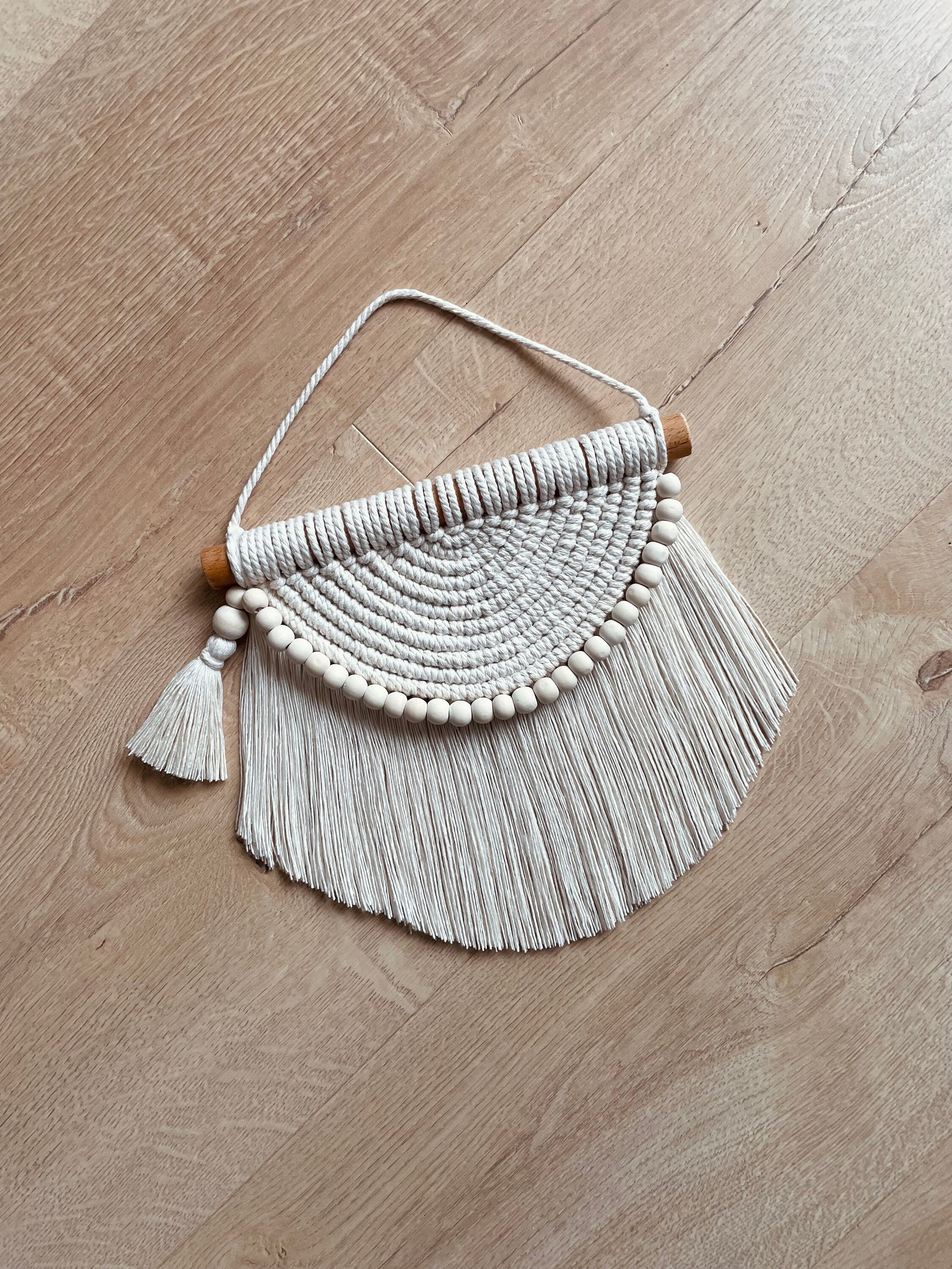 Half Round Macramé, Half Moon, Natural Macramé, Wall Hanging, Wall ...