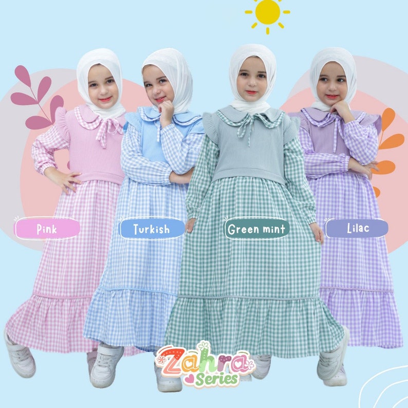 Kids Abaya Zahra Series / Muslim Girl Dress /islamic Baby or Kids Dress ...