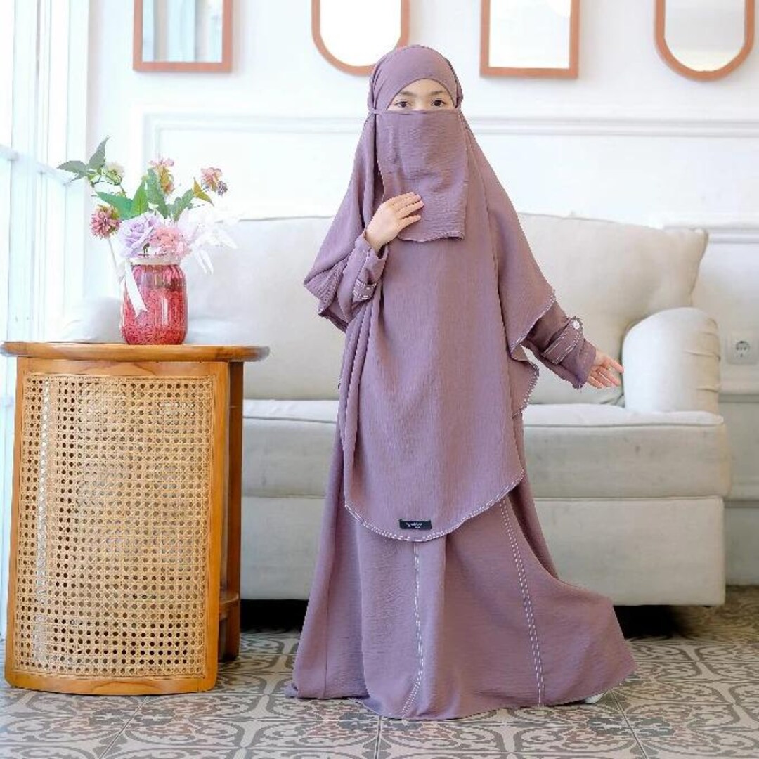 Kids Set Abaya Yura Series FREE NIQAB / Muslim Girl Dress /islamic Baby ...