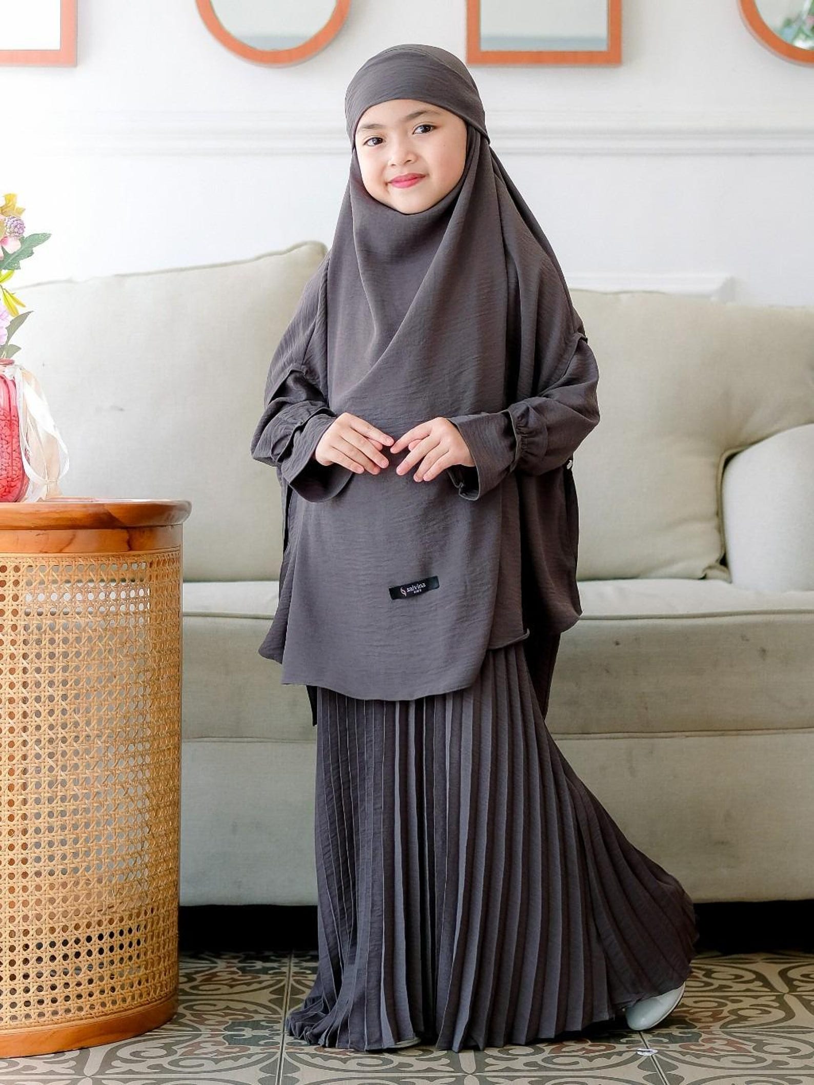 Kids Set Abaya Malika Series FREE NIQAB/ Muslim Girl Dress /islamic ...