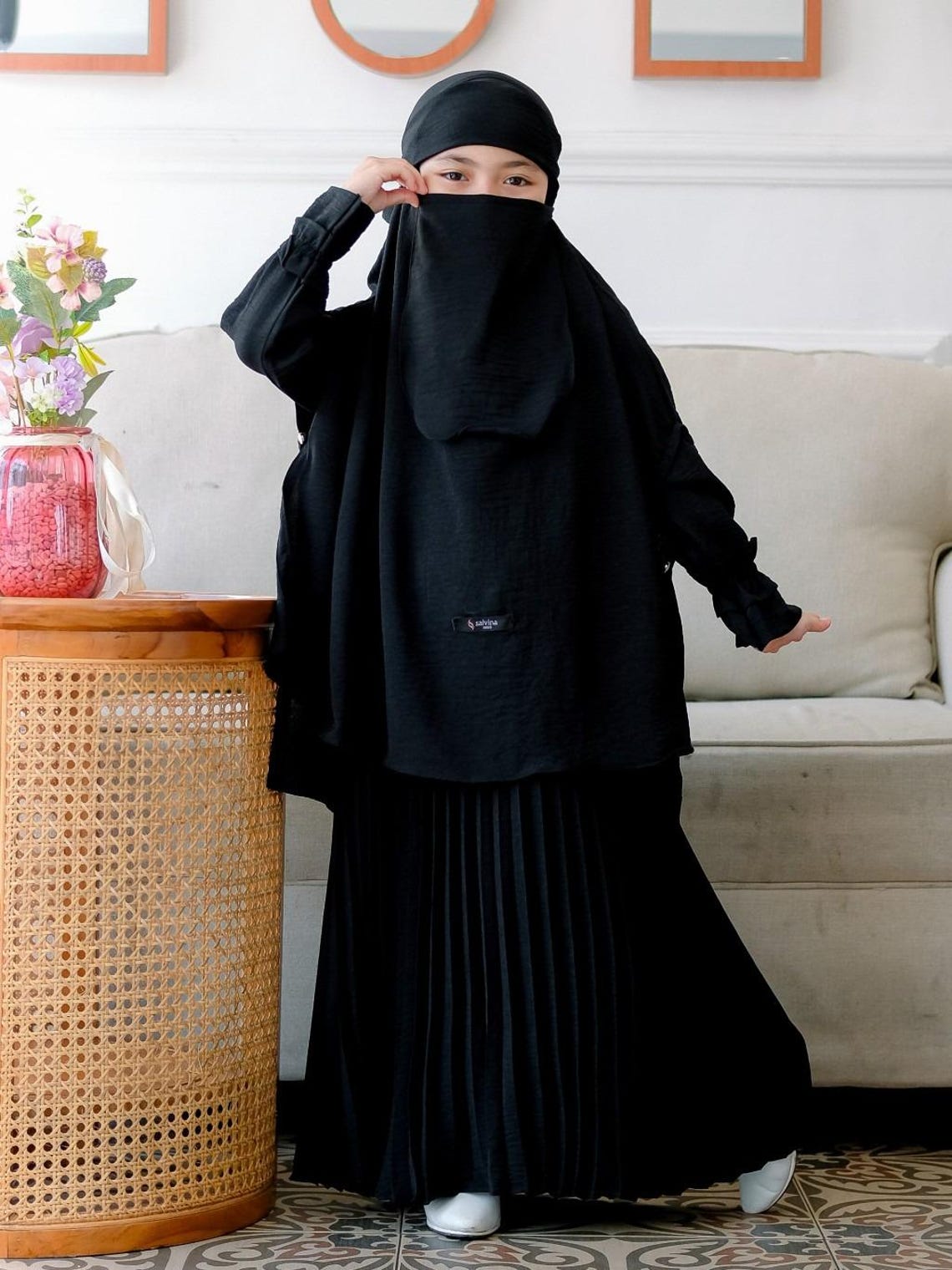 Kids Set Abaya Malika Series FREE NIQAB/ Muslim Girl Dress /islamic ...