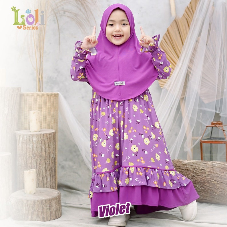 Kids Set Abaya Loli Series / Muslim Girl Dress /islamic Baby or Kids ...