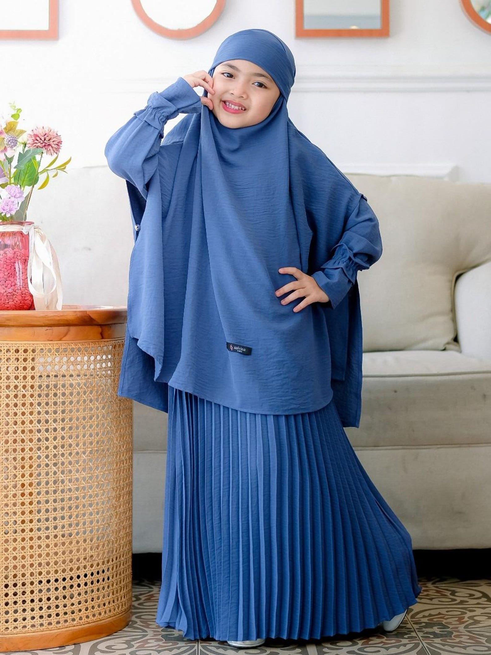 Kids Set Abaya Malika Series FREE NIQAB/ Muslim Girl Dress /islamic ...