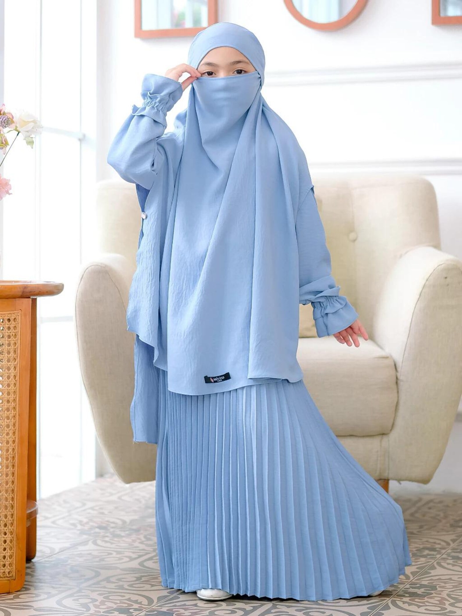 Kids Set Abaya Malika Series FREE NIQAB/ Muslim Girl Dress /islamic ...
