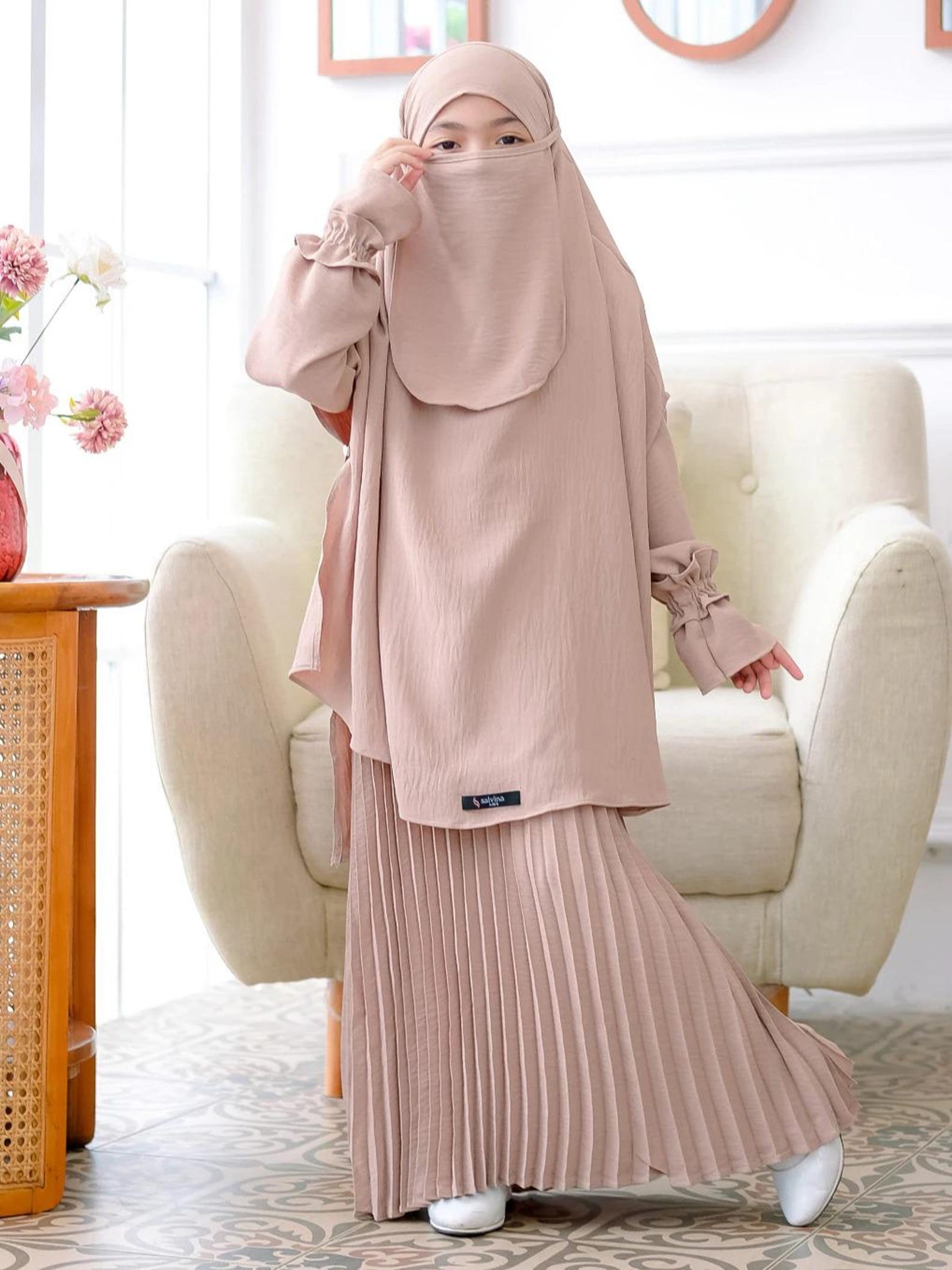 Kids Set Abaya Malika Series FREE NIQAB/ Muslim Girl Dress /islamic ...