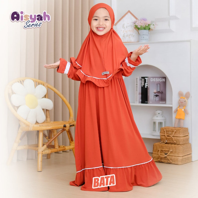 Kids Set Abaya AISYAH / Muslim Girl Dress /islamic Baby or - Etsy