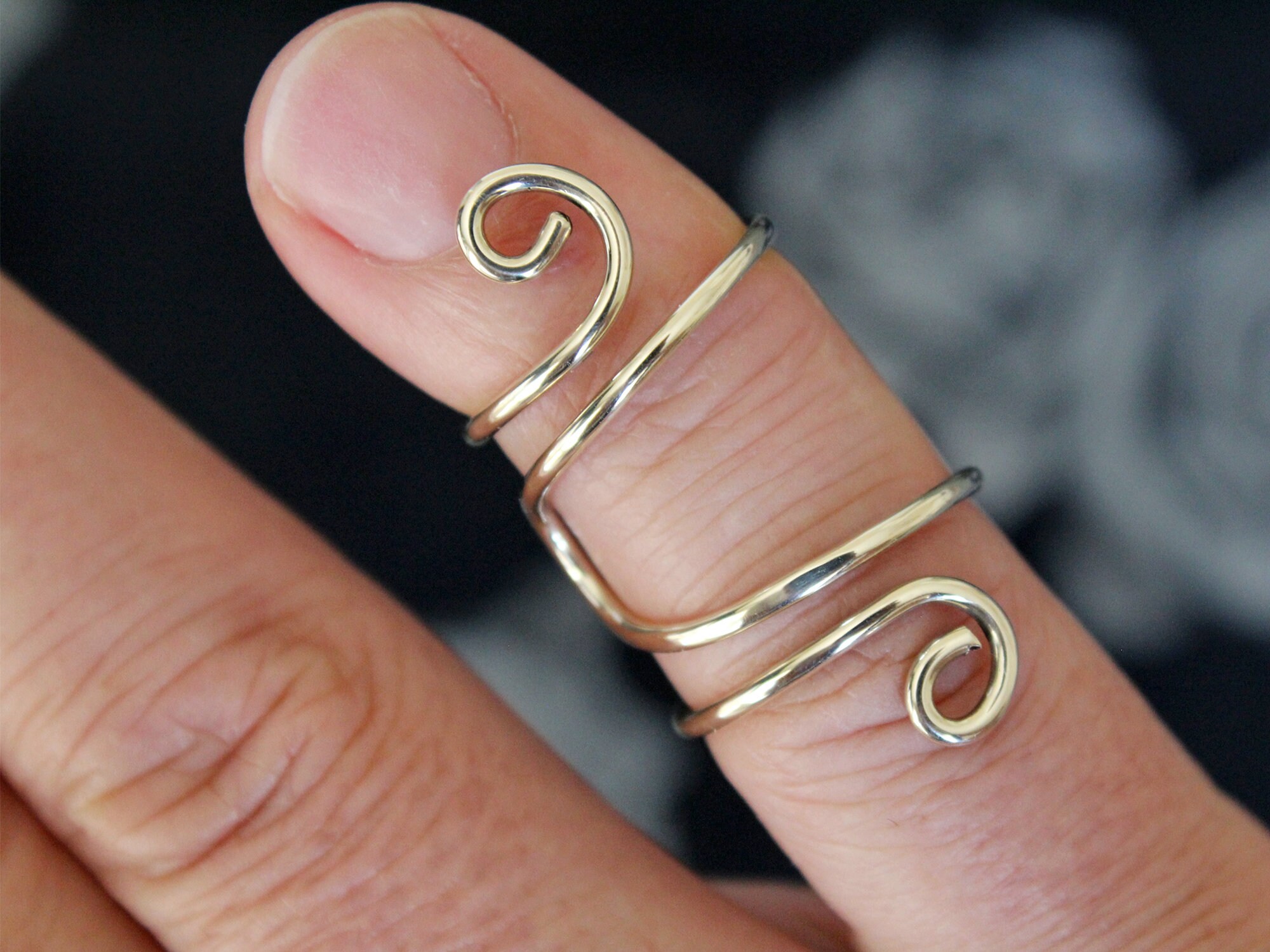 Silver Mallet Finger Splint Ring, Pinky Finger Arthritis Silver Mallet Finger Splint Ring, Pinky Finger Arthritis