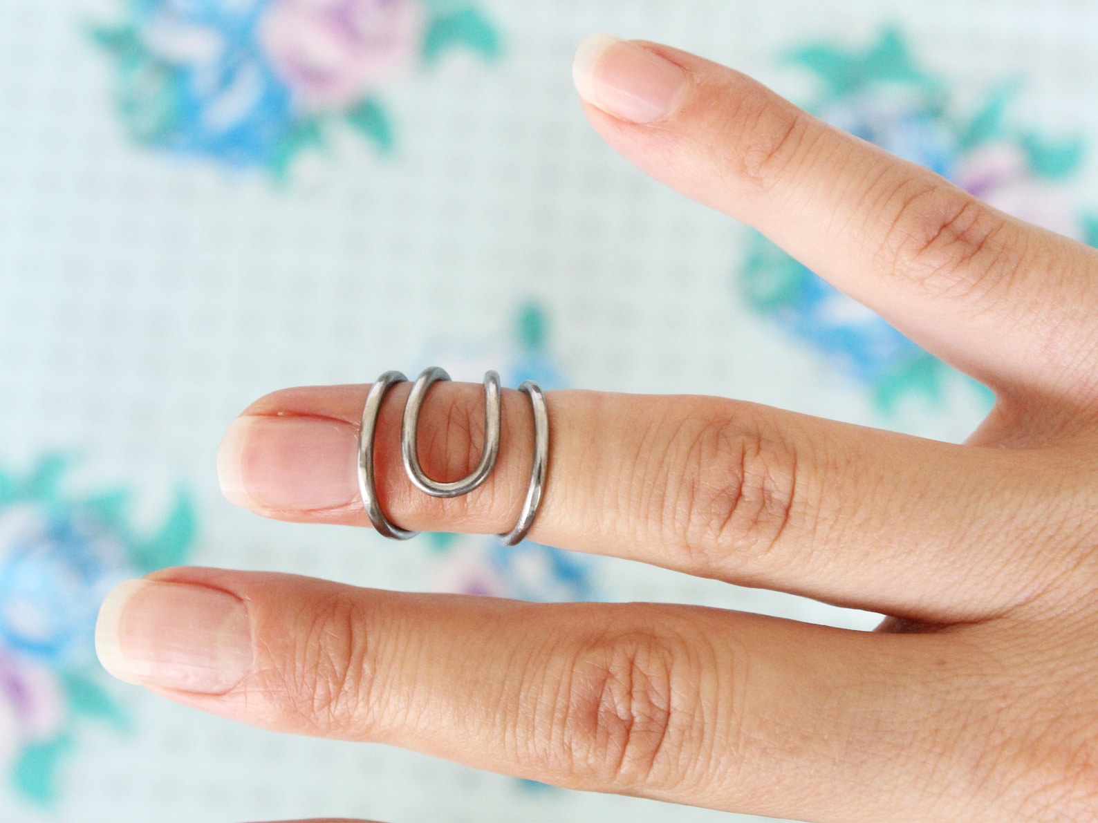 Silver Arthritis Splint Ring Lateral Deviation Support EDS - Etsy