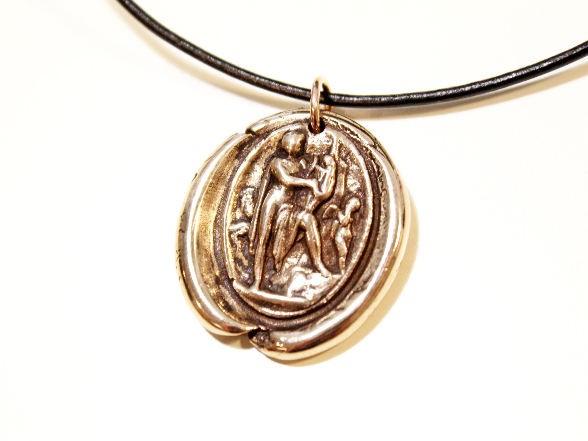Apollo Pendant God of Music and Poetry Bronze Greek Jewelry - Etsy