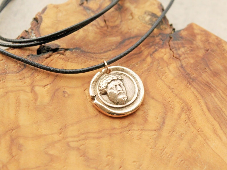 Marcus Aurelius Necklace Stoicism Coin Intaglio Necklace - Etsy