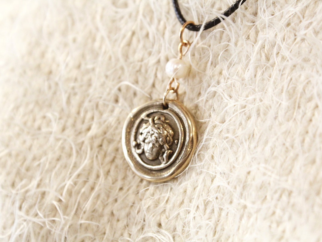 Medusa Necklace, Greek Goddess Jewelry, Medusa Cameo Necklace, Gorgon ...