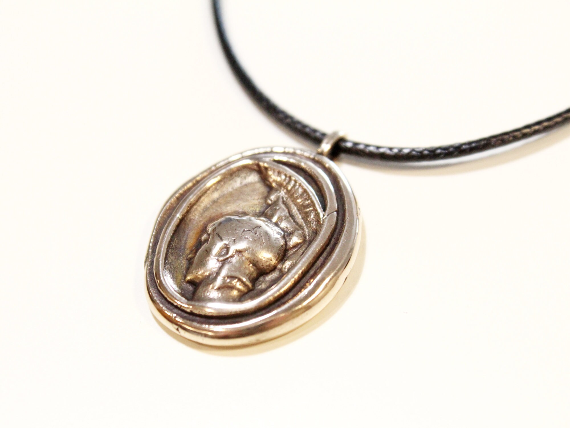 Bronze Ares Pendant, God of War Intaglio Charm, Greek Jewelry - Etsy